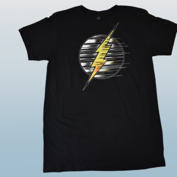 The Flash | Shirts | Dc Comics The Flash Mens Bolt Logo Black Tshirt ...